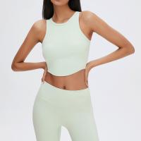 China 2022 new fashion yoga vest activewear women sports bra solid color fitness yoga clothing detachable chest pad for sale