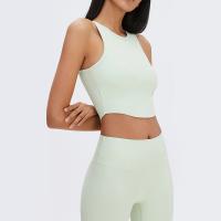 China 2022 new fashion yoga vest activewear women sports bra solid color fitness yoga clothing detachable chest pad for sale