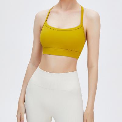 China Wholesale Women support yoga sports bra Y Back simple Fitness clothing running Workout Activewear solid color Crop Tops for sale