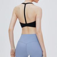 China Wholesale Women support yoga sports bra Y Back simple Fitness clothing running Workout Activewear solid color Crop Tops for sale