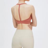 China Wholesale Women support yoga sports bra Y Back simple Fitness clothing running Workout Activewear solid color Crop Tops for sale