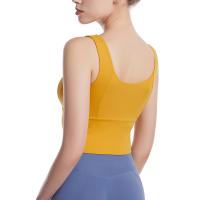 China Spot fashion front zipper yoga underwear with Removable cups women gym wear fitness shock absorption running sports bra for sale
