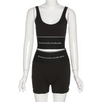 China New style 2022 summer running low-cut printed letters fitness clothing casual shorts sport yoga suit women in stock for sale