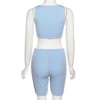 China 2022 summer sportswear Women fashion Reverse wear design Fitness Gym Wear Workout Suit Sport High Waist Shorts Yoga Set for sale
