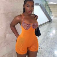 China Summer fashion printing sleeveless design women gym wear set high waist sportswear lift hip tight sports yoga jumpsuit for sale