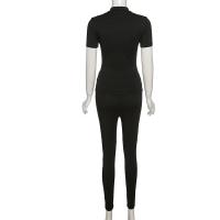China Summer custom women new print slim short sleeve sports top high waist peach hip gym wear tight trousers yoga suit for sale