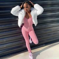 China New summer fashion trend Jumpsuit women sexy slim sports yoga set low-cut hip lift one-piece trousers wholesale for sale