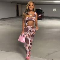 China women one shoulder sportswear sexy high waist one-piece yoga set buttocks-lifted hollow out fitness jumpsuits for sale