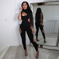 China New design women slimming High collar beauty back jumpsuits one-piece fitness yoga suit Hollow out design Invisible zipper for sale