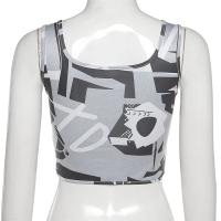 China female new sexy low-cut sportswear sleeveless short halter tops tighten waist thin small vest fishbone gym wear summer 2022 for sale