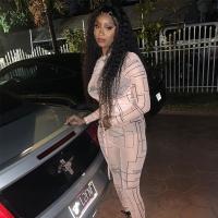 China women new sexy net gauze perspective one-piece yoga set digital print gym wear tighten waist binding jumpsuits for sale