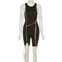 China 2021 New Arrivals Spring Summer Women Casual round collar sports set Sleeveless Sports Fitness clothes Short One Piece yoga set for sale