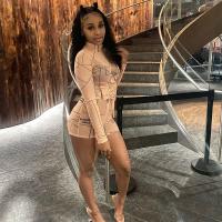 China 2020 women long sleeve Sexy high neck lace up short yoga pants women jumpsuit printed one piece sports set for sale