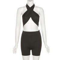 China 2021 High Quality Summer 2 Piece Gym Clothing Seamless Sexy Solid Color Yoga Set Scrunch Butt Shorts sports Sets for sale