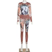 China Hot Selling Sexy Two Piece yoga Sets Women Jumpsuits print fashion pattern sportswear for sale