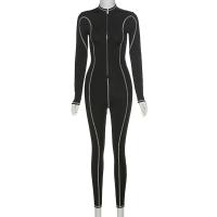 China One Piece Stripe  Long Sleeve Sexy Women Long Pants Jumpsuit Fashion Women sportswear for sale