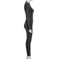 China One Piece Stripe  Long Sleeve Sexy Women Long Pants Jumpsuit Fashion Women sportswear for sale