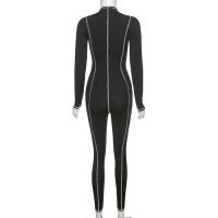 China One Piece Stripe  Long Sleeve Sexy Women Long Pants Jumpsuit Fashion Women sportswear for sale