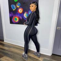 China One Piece Stripe  Long Sleeve Sexy Women Long Pants Jumpsuit Fashion Women sportswear for sale