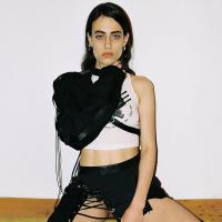 China Women Asymmetrical Choker Collar Buckle Off One Shoulder Crop Top Reflective jacket women for sale