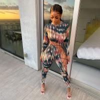 China Fashion Sexy 2021 new Print Hollow Out Ladies sportswear Women fitness Clothing One Piece Jumpsuits And Rompers for sale