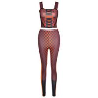 China Women High Quality active wear two pieces yoga Set Fitness clothes Training Sportswear Printed yoga Leggings and Sports crop top for sale