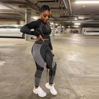 China Women spring fitness Clothing 2 Pieces yoga Set Women fashion sports set ladies long sleeve Sportswear ladiesTracksuits for sale