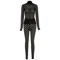China Latest Design Fashionable solid color Sportswear Skinny Long yoga Pant women Bodycon ladies one piece long sleeve Jumpsuit for sale