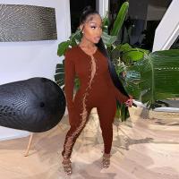 China Wholesale hot sales new design sexy hollow out bandage nightclub apparel women one piece jumpsuits fitness clothes for sale