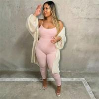 China ladies new sleeveless tight hip-lifted gym wear solid color sportswear casual jumpsuits one piece yoga sets for sale