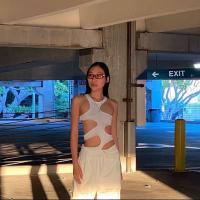 China 2021 women summer new loose turtleneck yoga top sleeveless and irregular hollowed-out gym wear solid color casual vest for sale