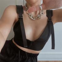 China 2021 hot sales summer ladies new V-neck  sexy backless vest solid color crop tops sleeveless short T-shirts for sale