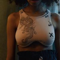 China 2021 women sexy short crop tops new print sleeveless casual streetwear ladies sportswear fashion irregular hem tank crop top for sale