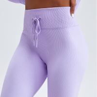China Hot selling high waist yoga pants women new tight gym leggings sport hip lift fitness trousers running in stock for sale