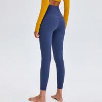 China Wholesale spring and summer new custom solid color running yoga pants tight high waist leggings for women for sale