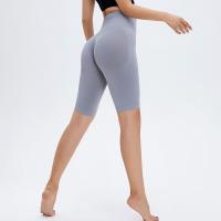 China New summer solid color seamless fitness pants women tight shorts high waist hip lift yoga Leggings wholesale for sale
