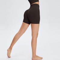 China New high elastic women yoga shorts high waist hip lift fitness pants spring and summer sports three-point pants for sale