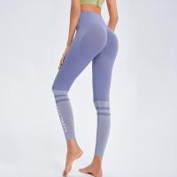 China Wholesale summer new seamless yoga pants ladies no embarrassing stripes sports fitness tight women's trousers for sale