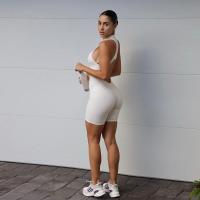 China 2022 spring women new sexy backless gym wear high waist sleeveless slim sports jumpsuit in stock for sale
