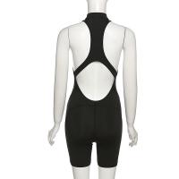 China 2022 spring women new sexy backless gym wear high waist sleeveless slim sports jumpsuit in stock for sale