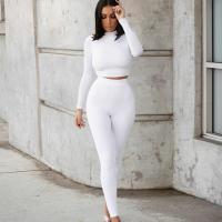 China Wholesale 2 piece Yoga sets women slim solid color gym wear Breathable High Waist pants sportswear for sale