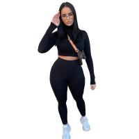 China Wholesale 2 piece Yoga sets women slim solid color gym wear Breathable High Waist pants sportswear for sale