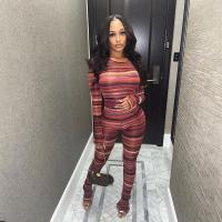 China Women high quality fashion trend sportswear Polyester material skin-friendly and Washable gym suit autumn for sale