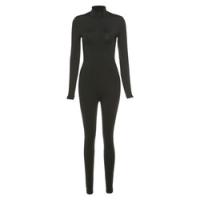 China Fashion Women Sexy Backless sportswear Long Sleeve One Piece Bodycon ladies solid color Jumpsuit girls clothing for sale
