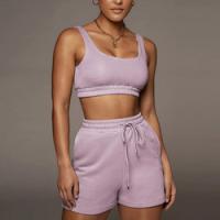 China 2021 New Design High Quality Custom Women Sportswear Fitness clothes shorts sports sets gym wear workout Two piece yoga suit for sale