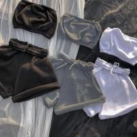 China hot sales ladies Solid Color Two Pieces Strapless Short sports Set lace-up yoga Set Women fitness Clothing Summer Sportswear for sale