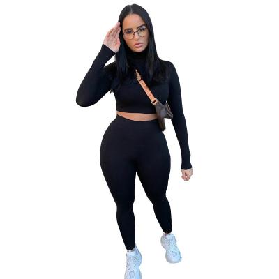 China Custom Elastic High Waist Women Sports Long Sleeve streetwear Yoga Sets  ladies Sportswear for sale