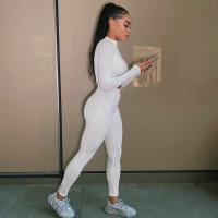 China Custom Elastic High Waist Women Sports Long Sleeve streetwear Yoga Sets  ladies Sportswear for sale