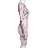 China new autumn 2020 High Waist Skinny print Romper Short yoga set back Zipper Long Sleeve Sportswear One Piece Jumpsuit for sale