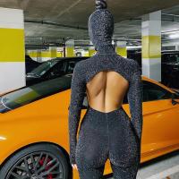 China New design 2021 ladies fitness Clothing long Yoga Pants Casual Solid Color Long sleeve Jumpsuit one piece sportswear for sale